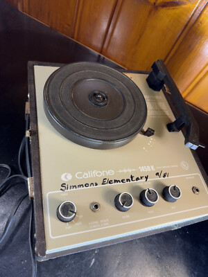 Vtg Califone 1450K Model Portable Record Player Vinyl Turntable SEE ...