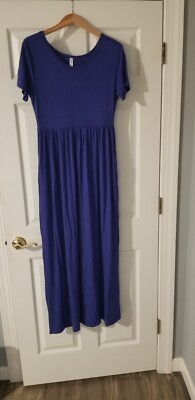 Viishow Womens Blue Maxi Dress Size L | eBay