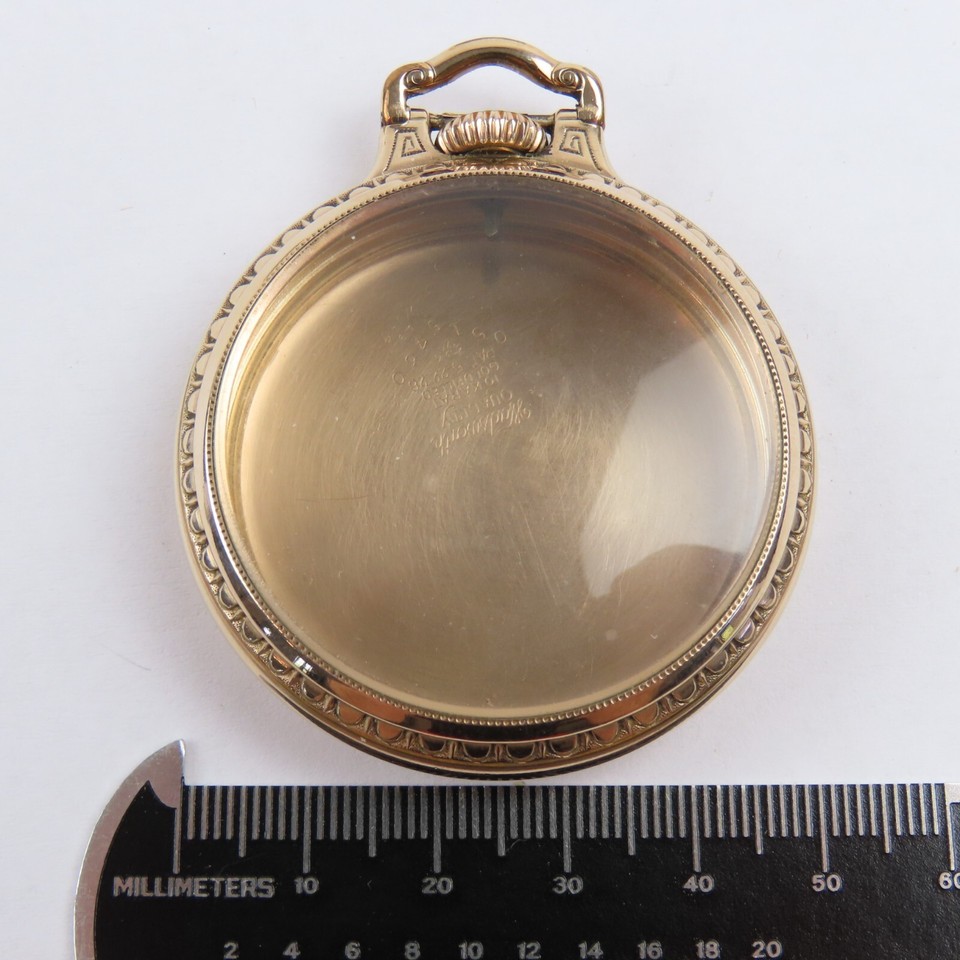 Hamilton 16 Size Stunning YGF “Bar Over Crown” Railroad Pocket Watch ...