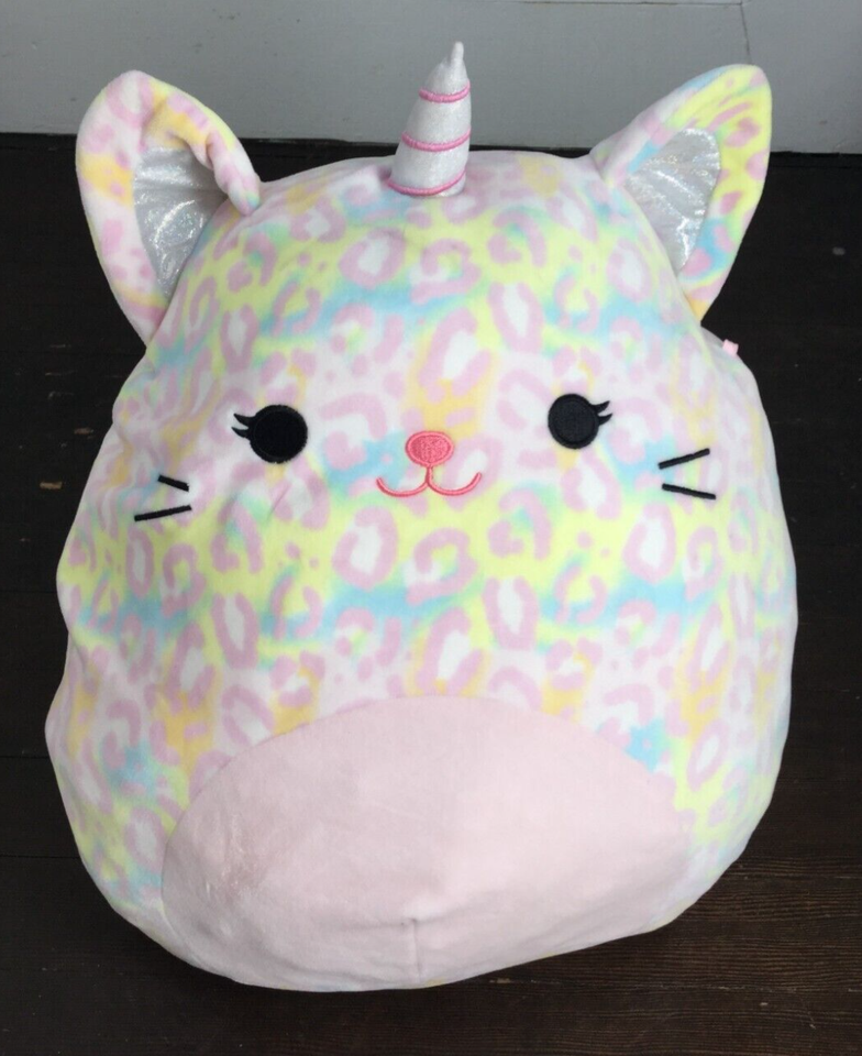 Squishmallow Cheetah-Corn Cheetah Unicorn Soraya Rainbow Plush Spots 16 ...