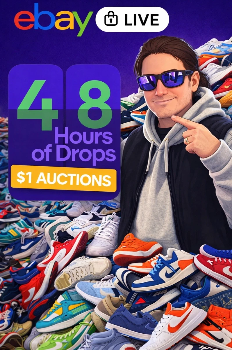 $1 SNEAKER AUCTIONS. 48 HOURS - eBay Live