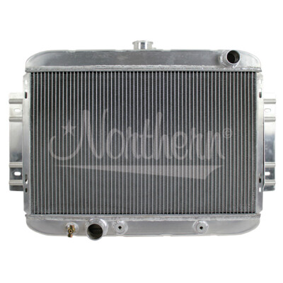 Northern Custom Hot Rod Aluminum Downflow Radiator w/ Ford Inlet Outlet ...
