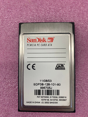 SanDisk 128MB PCMCIA PC CARD ATA FLASHDISK | 128MB | PCMCIA | SDP3B-128 ...
