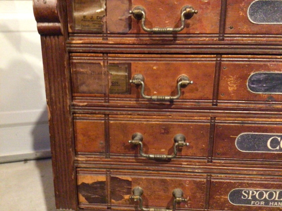 1890’s Antique Thread Spool Cabinet J P Coats 6 Drawer Willimantic | eBay