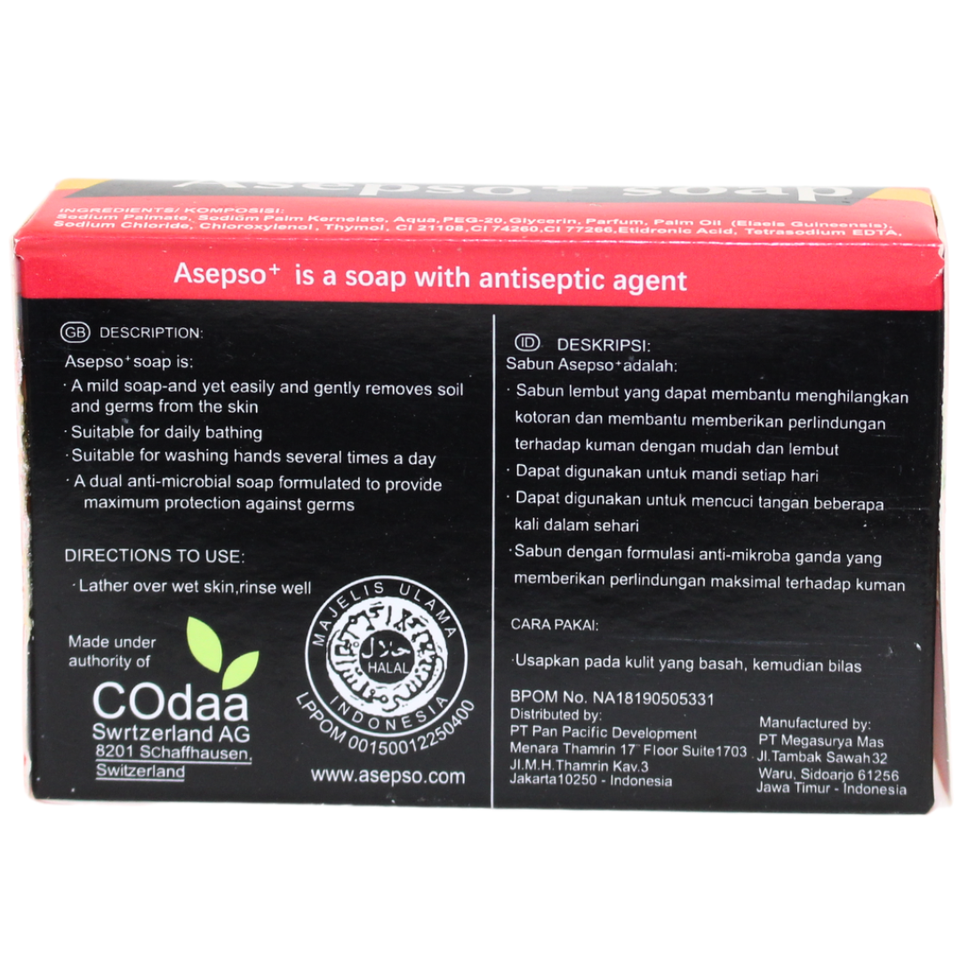 Asepso+ the Antiseptic Soap, 2.8 Oz / 80 G (Pack of(4) free shipping | eBay
