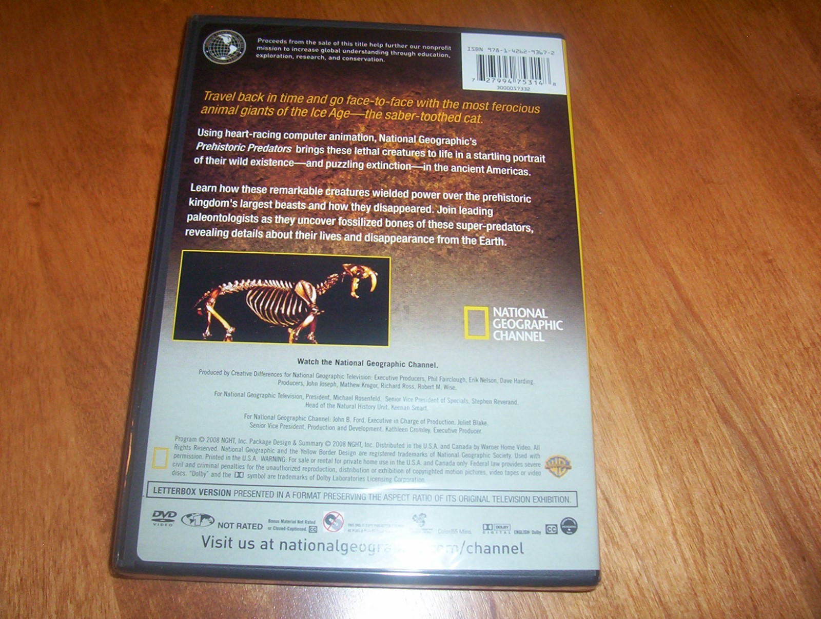 SABERTOOTH PREHISTORIC PREDATORS Saber-Tooth National Geogaphic DVD ...