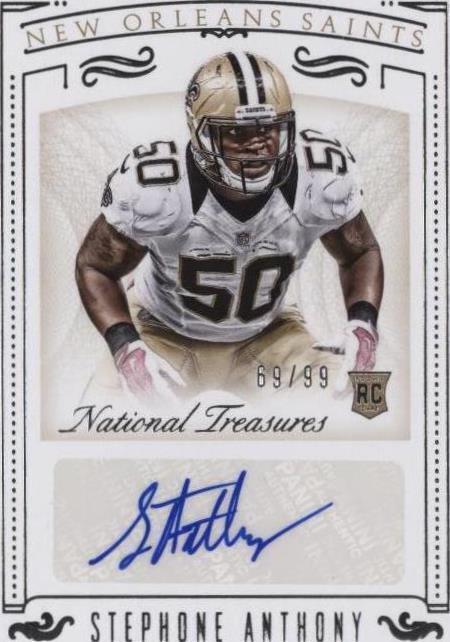 2015 Panini National Treasures - Rookie Signatures Stephone Anthony #190 /99 (AU, RC) for sale ...
