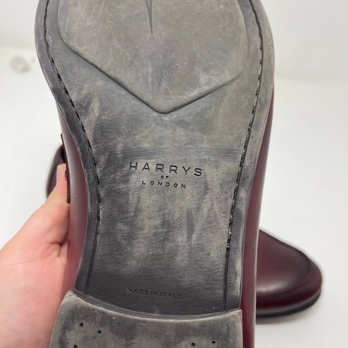 Harrys of London Leather Men’s Maroon Burgundy Penny Loafers 45 12 | eBay