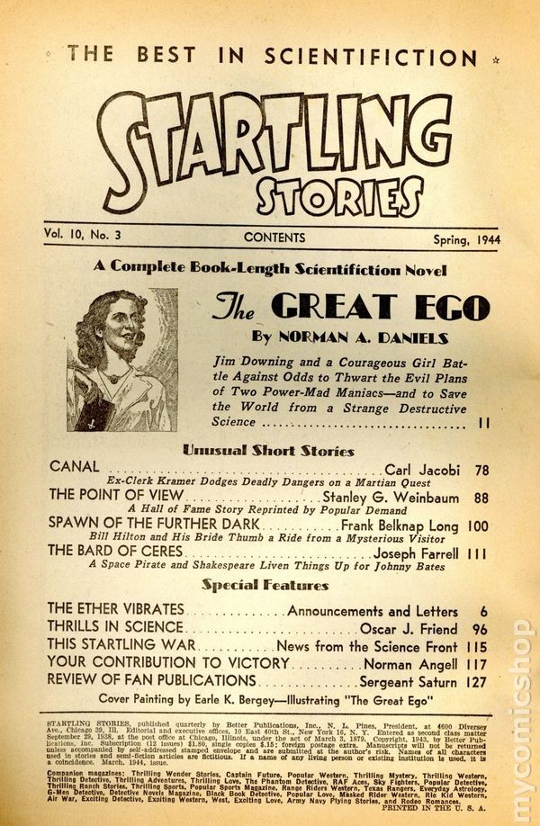 Startling Stories Pulp Apr 1944 Vol. 10 #3 GD | eBay