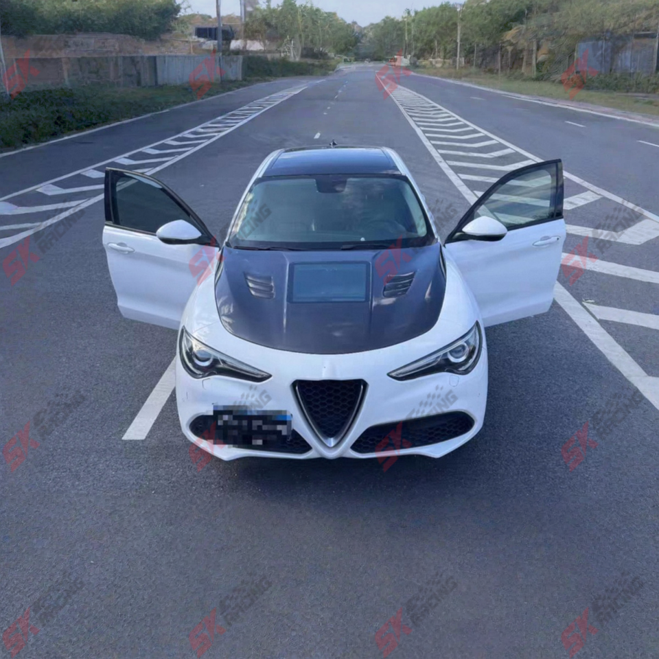 Carbon Fiber/Unpainted Front Glass Hood Bonnet Cover Fits Alfa Romeo ...