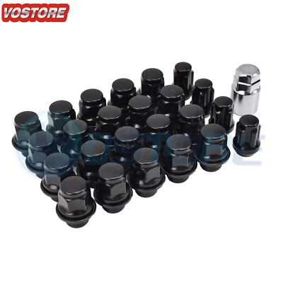 (20) Black 12x1.5 Mag Lug Nut +4 Wheel Lock Key Combo Set for Toyota ...