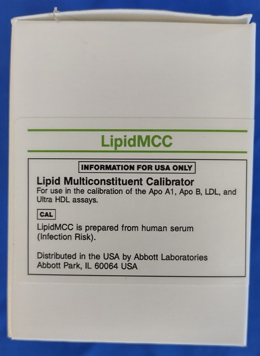 Abbott Architect Series Lipid Multiconstituent Calibrator (6 x 1mL) REF ...