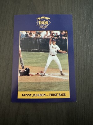 1993 McDag LSU Tigers #2 KENNY JACKSON Baseball Card Rookie RC RARE SGA ...