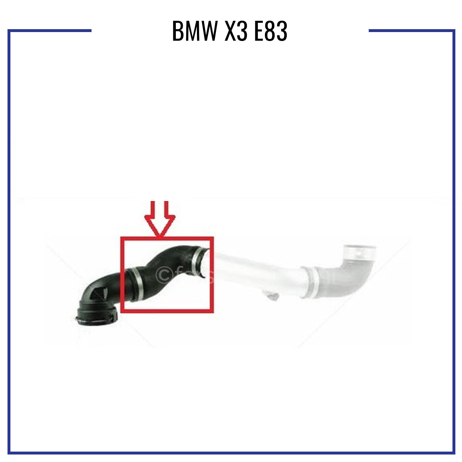 Sleeve Intercooler Hose Turbo For BMW X3 E83 3.0 D 3.0 SD 11613415784 ...