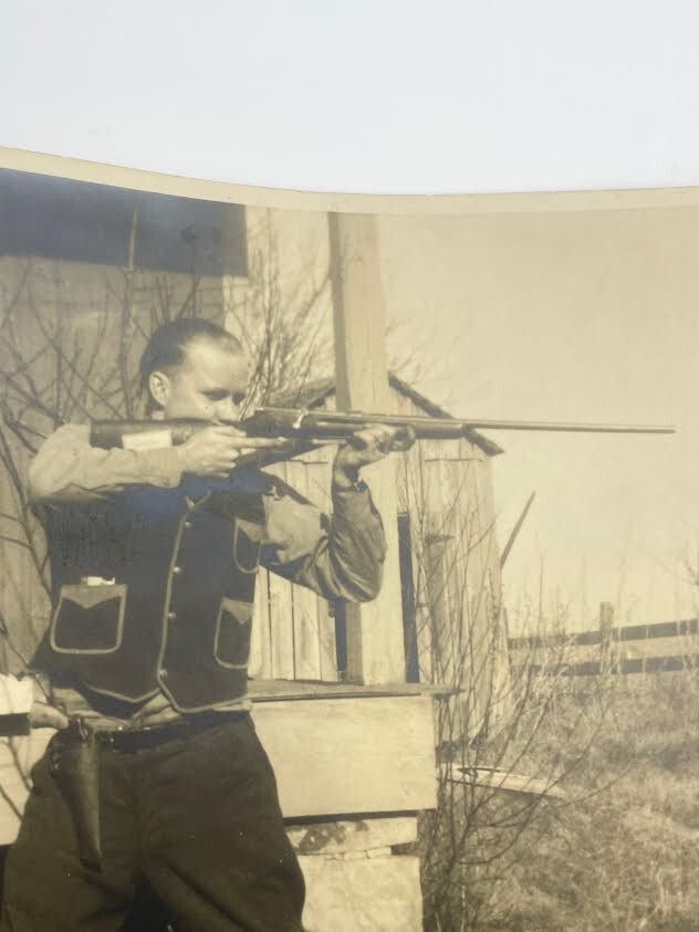 Vintage Photograph Man Shooting Gun Rifle Circa 1930s | eBay