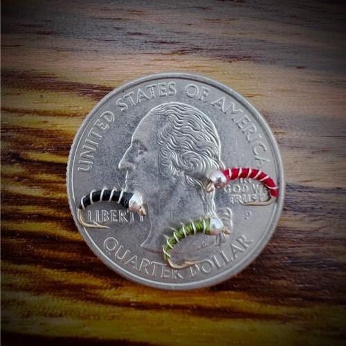 ZEBRA MIDGE Bead Head Nymph - Fly Fishing Trout Flies - Red, Hook Size ...