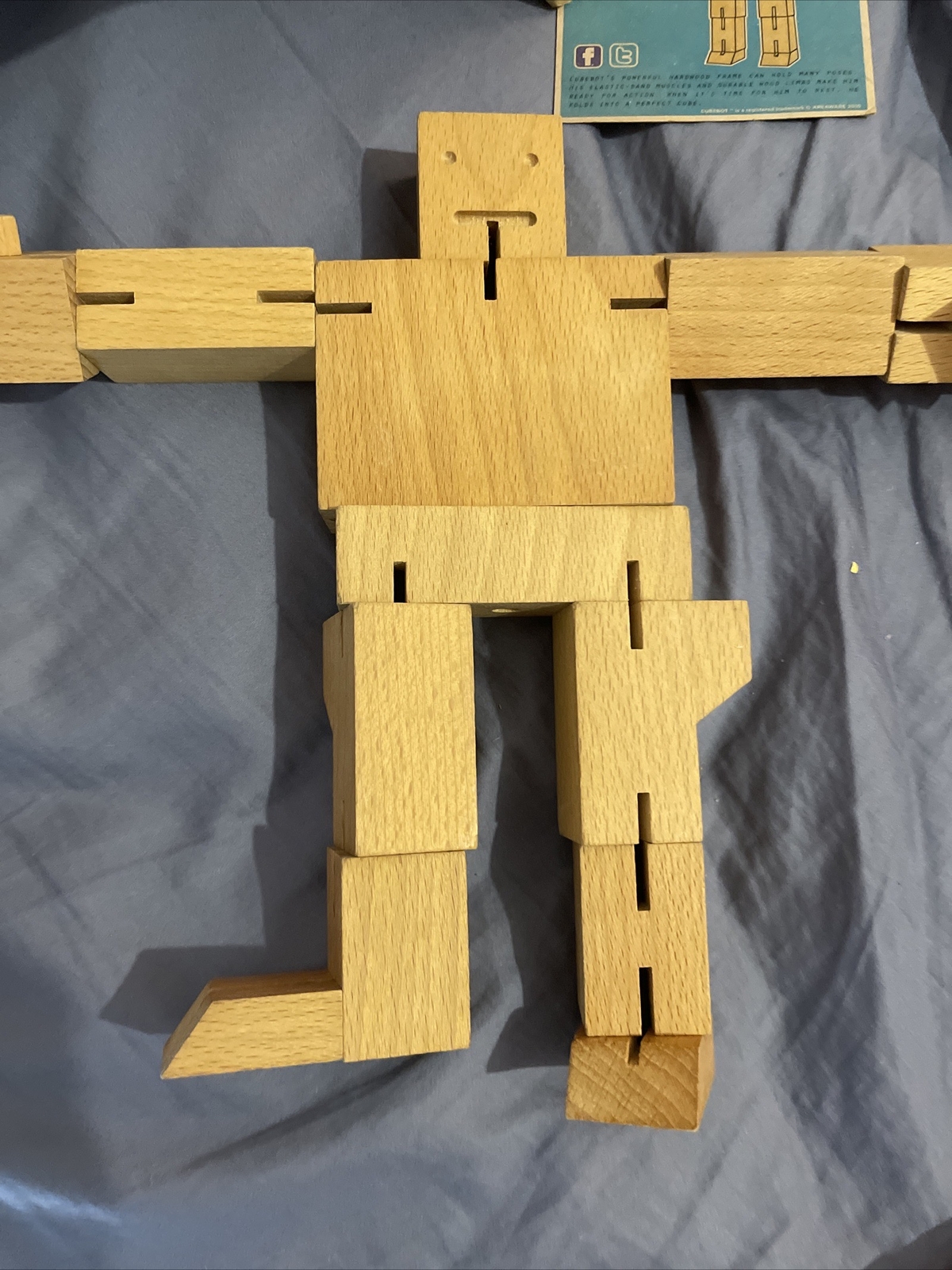 Cubebot Areaware by David Weeks Studio Natural Wood Cube Puzzle ...