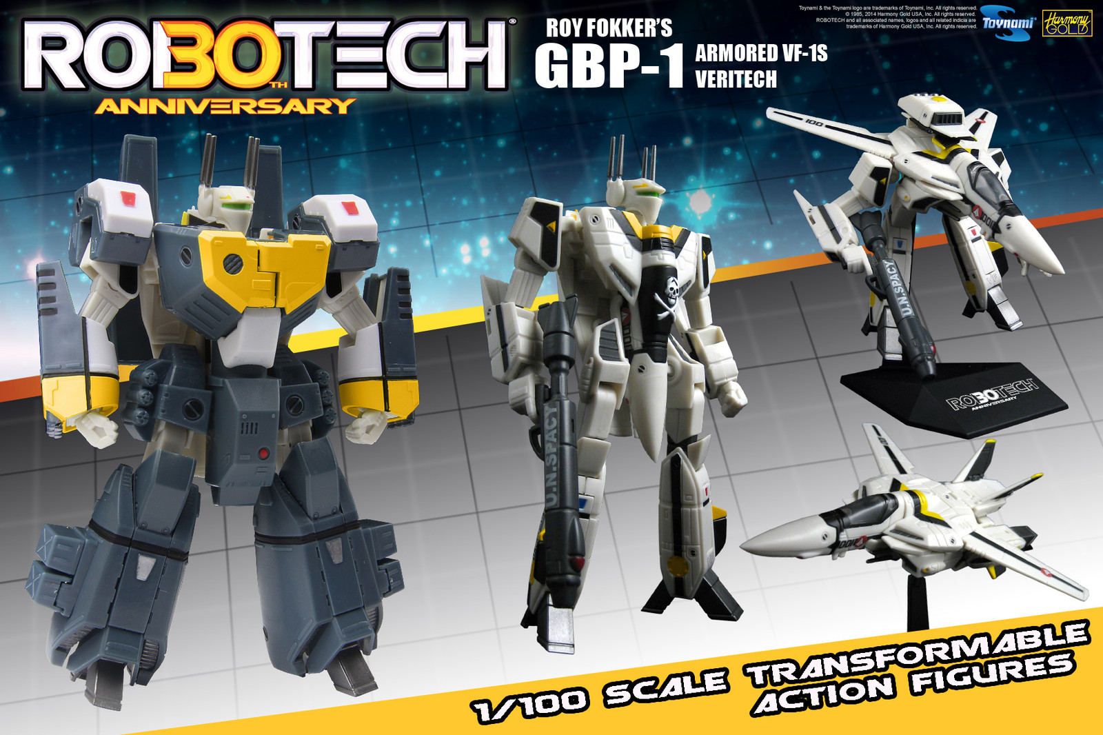 Macross Robotech VF-1S GBP-1 Heavy Armored Veritech 1/100 Transformable ...