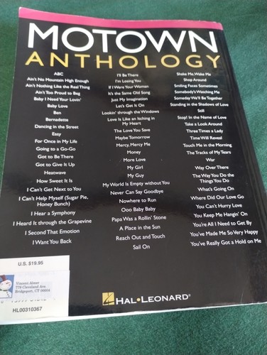 Motown Anthology songbook song book sheet music Hal Leonard GUITAR ...