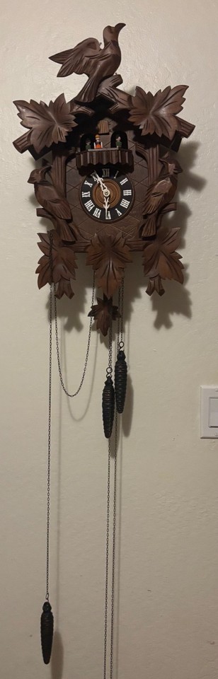 Vintage Black Forest Cuckoo Clock Germany Edelweiss Der Frohliche The ...