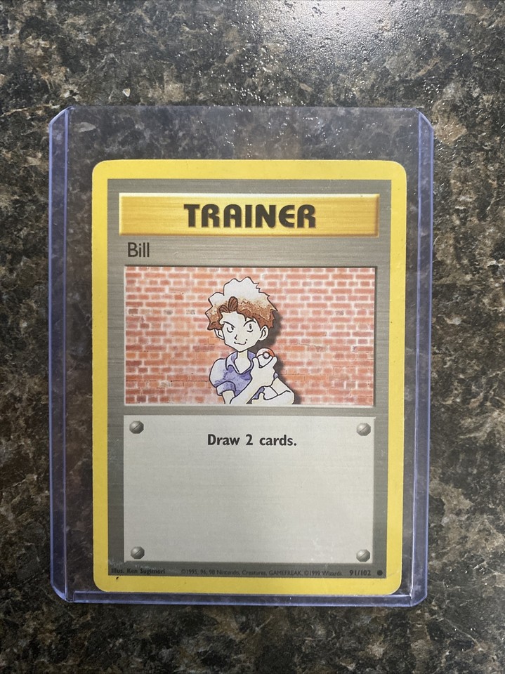 Pokemon TCG Trainer BILL Rare Card Base Set 91/102 | eBay