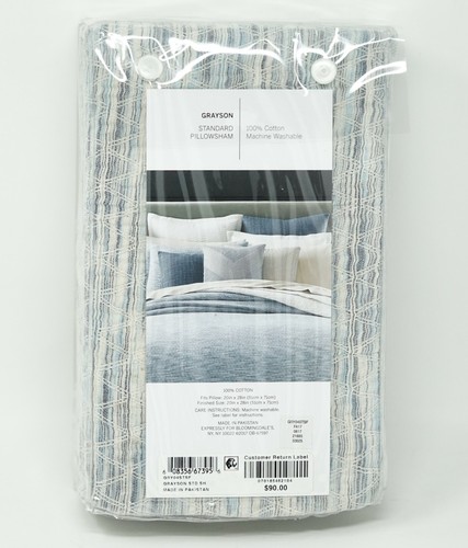Oake Bedding Grayson Diamond 100% Cotton Pillow Sham - STANDARD - Light ...