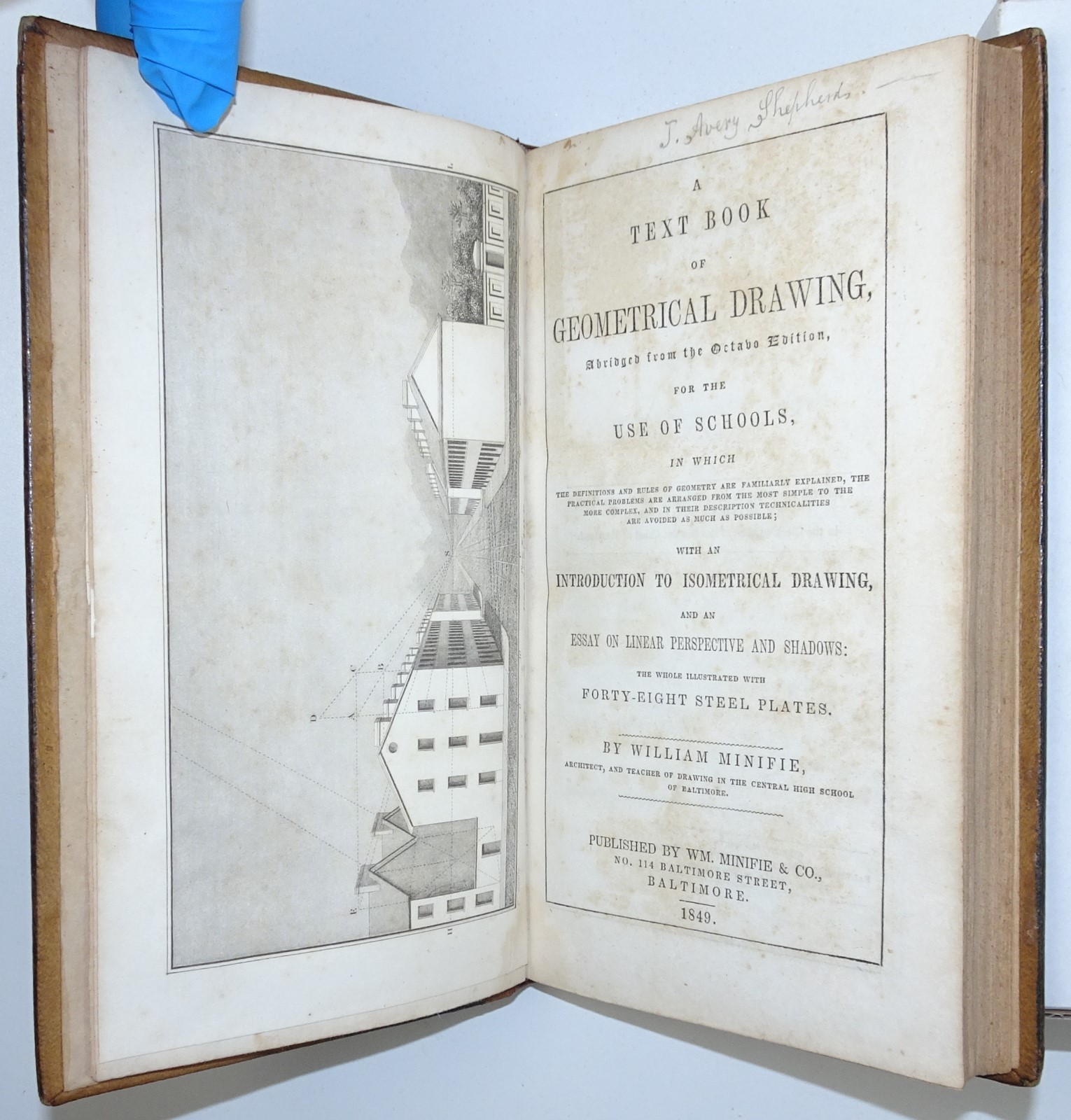WILLIAM MINIFIE Text Book Of Geometrical Drawing Abridged GEOMETRY 1849 ...