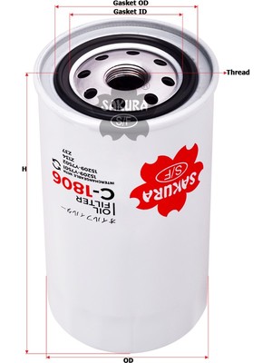 Sakura Spin-On Oil Filter (C-1806) | eBay Australia