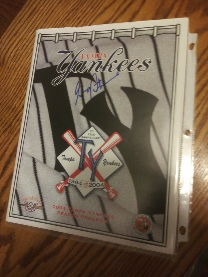 GEORGE STEINBRENNER signed Tampa Yankees program NY Legends Field 2004 ...