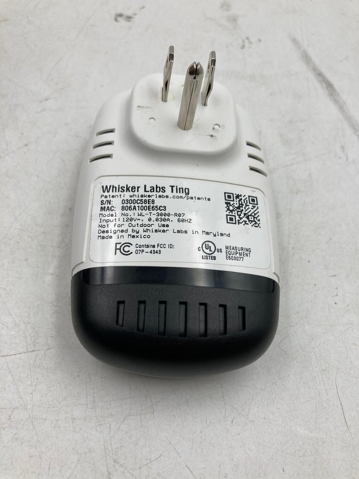 Ting by Whisker Labs Home Electrical Fire Safety Device WL-T-3000-R07 ...