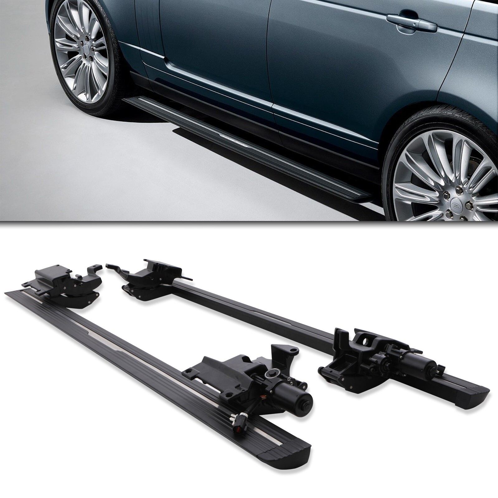 BLACK ELECTRIC RETRACTABLE DEPLOYABLE SIDE STEPS FOR RANGE ROVER SPORT ...