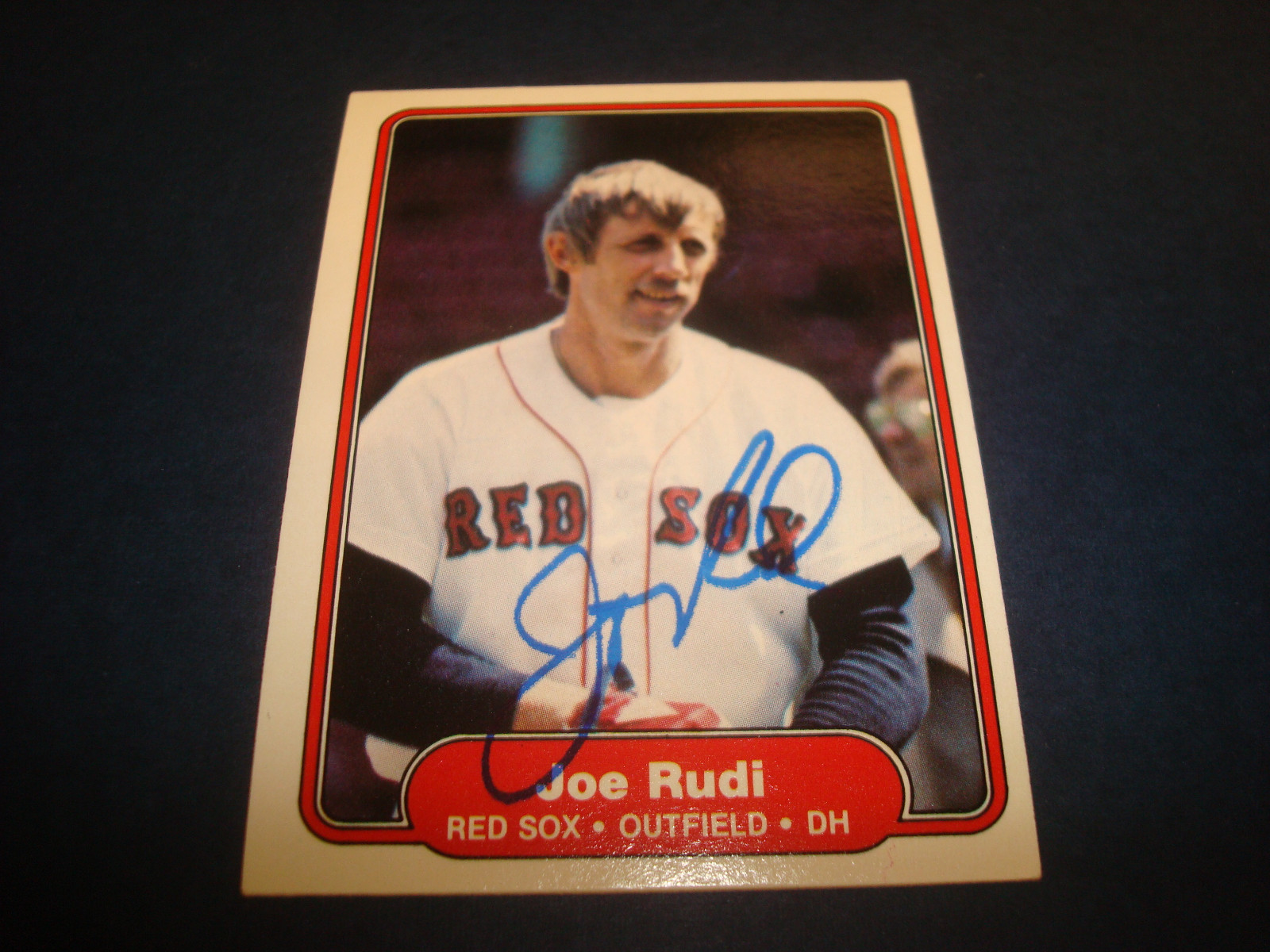 Joe Rudi Red Sox Angels A's 1982 Fleer #306 Signed Authentic Autograph ...