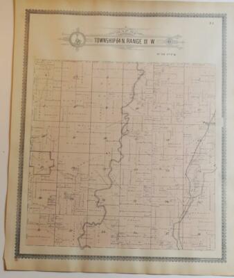 ORIG. 1895 hand-colored Map of Sullivan County,MO Township 64 N. Range ...