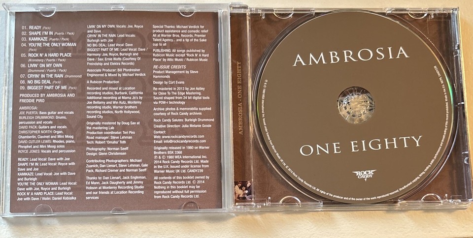 One Eighty by Ambrosia (CD, 2014) 5055300379900 | eBay