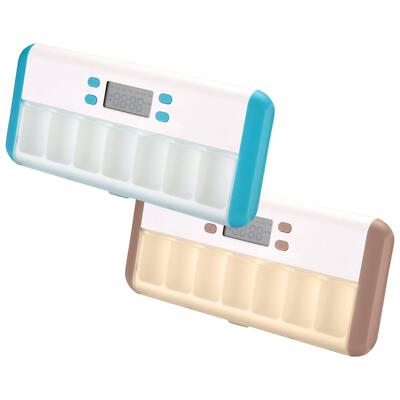 Portable 7 Grid Pill Box Reminder Alarm Timer LED Light Pill Dispenser ...