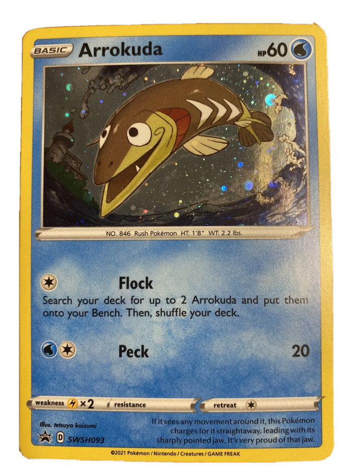 Arrokuda SWSH093 Pokemon TCG Battle Styles Black Star Promo Card Holo ...