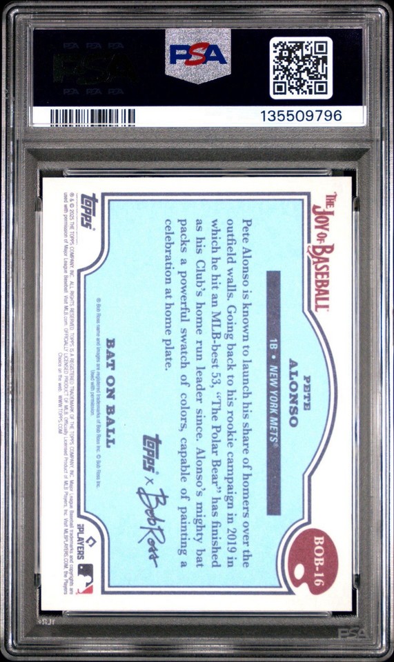 2025 Topps X Bob Ross - Pete Alonso Bat on Ball #BOB16 Sap Green /75 ...