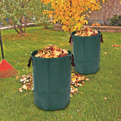 2-Pack 400L/106Gallon Lawn Garden Bags Reusable Yard Leaf Waste Bags ...