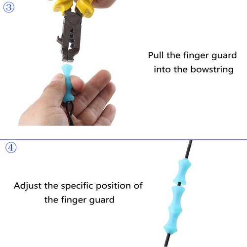 Archery Bow String AMO 47"~74" + Finger Savers for Recurve Bow Long Bow ...