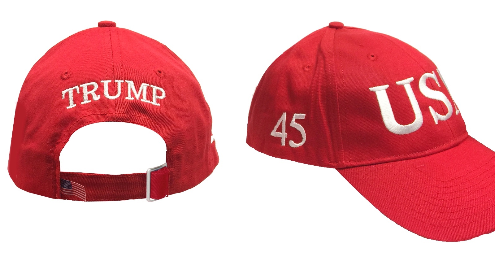 3 Sides Embroidery USA Trump 45 President Red Hat Front Back ...