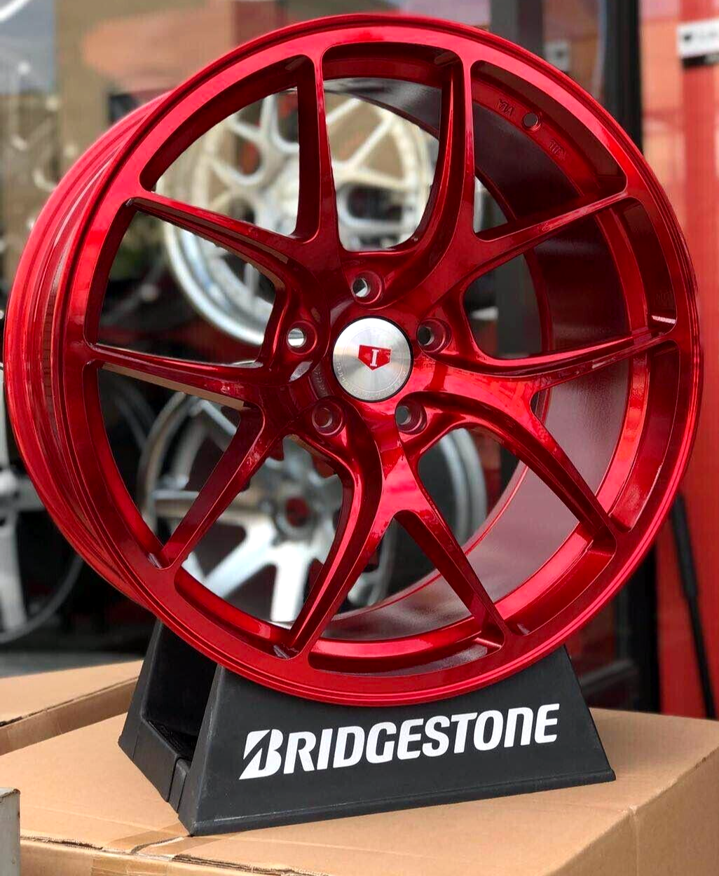 20" Tesla Model 3 AND Y Wheels Set of 4 20x8.5/9.5 5x114.3 Red Face ...