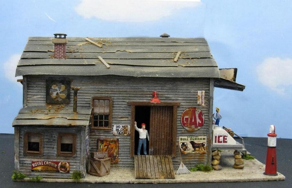 HO SCALE GENERAL STORE~BUILT BUILDING~WOODEN CRAFTSMAN~SHOP~MODEL ...