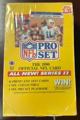 1990 Pro Set Official NFL Card Series II Factory Sealed | eBay