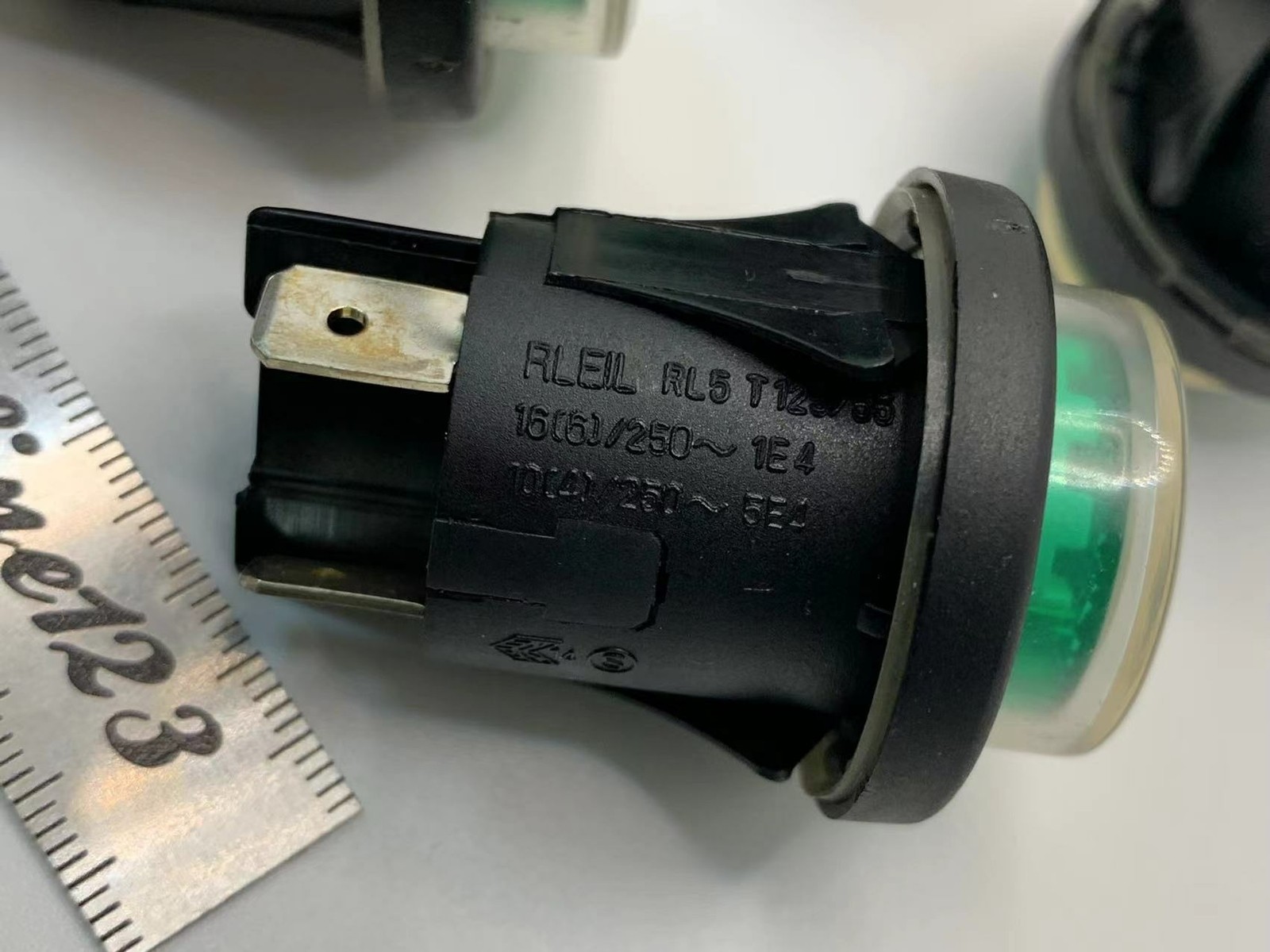 1pc RLEIL RL5 T125/55 Green Button Switch with Waterproof Cover | eBay