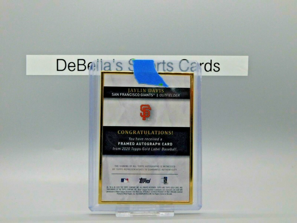 2020 Topps Gold Label Jaylin Davis RC Auto #GLA-JDA Giants | eBay