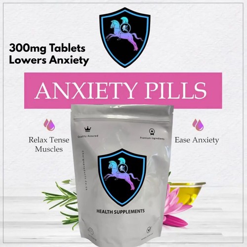 Anxiety Relief Muscle Tension Tablets High Strength 300mg Relaxation ...