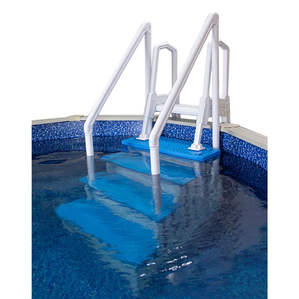 Aqua Select 28" Wide Above Ground Heavy Duty Swimming Pool Step Ladder ...