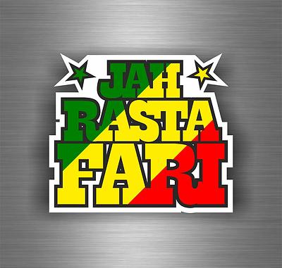Sticker car decal rasta reggae JAH lion of judah one love rastafarai ...