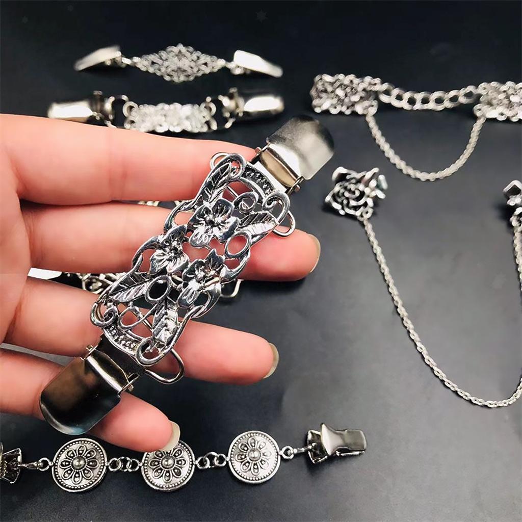Shawl Chain Clips Elegant 8 Styles Blouse Sweater Clips Women's | eBay ...