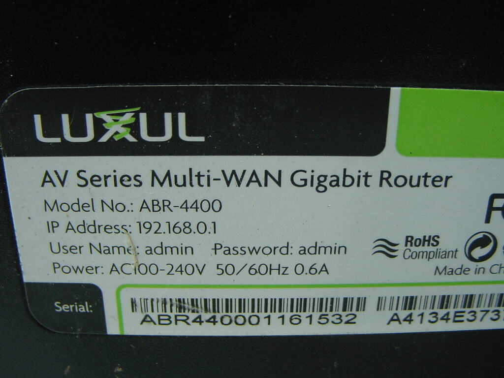LUXUL ABR-4400 MULTI WAN GIGABIT ROUTER - NO POWER CORD INCLUDED | eBay
